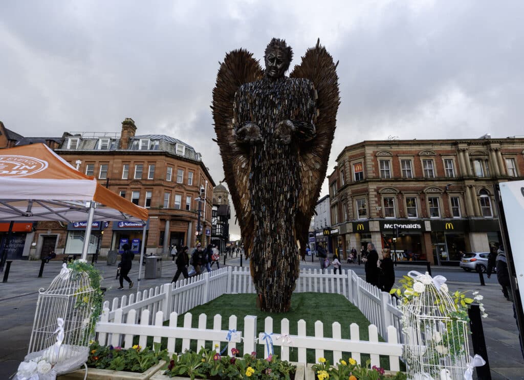 Three-tonne, National 'Knife Angel' Monument On Display In Bolton ...
